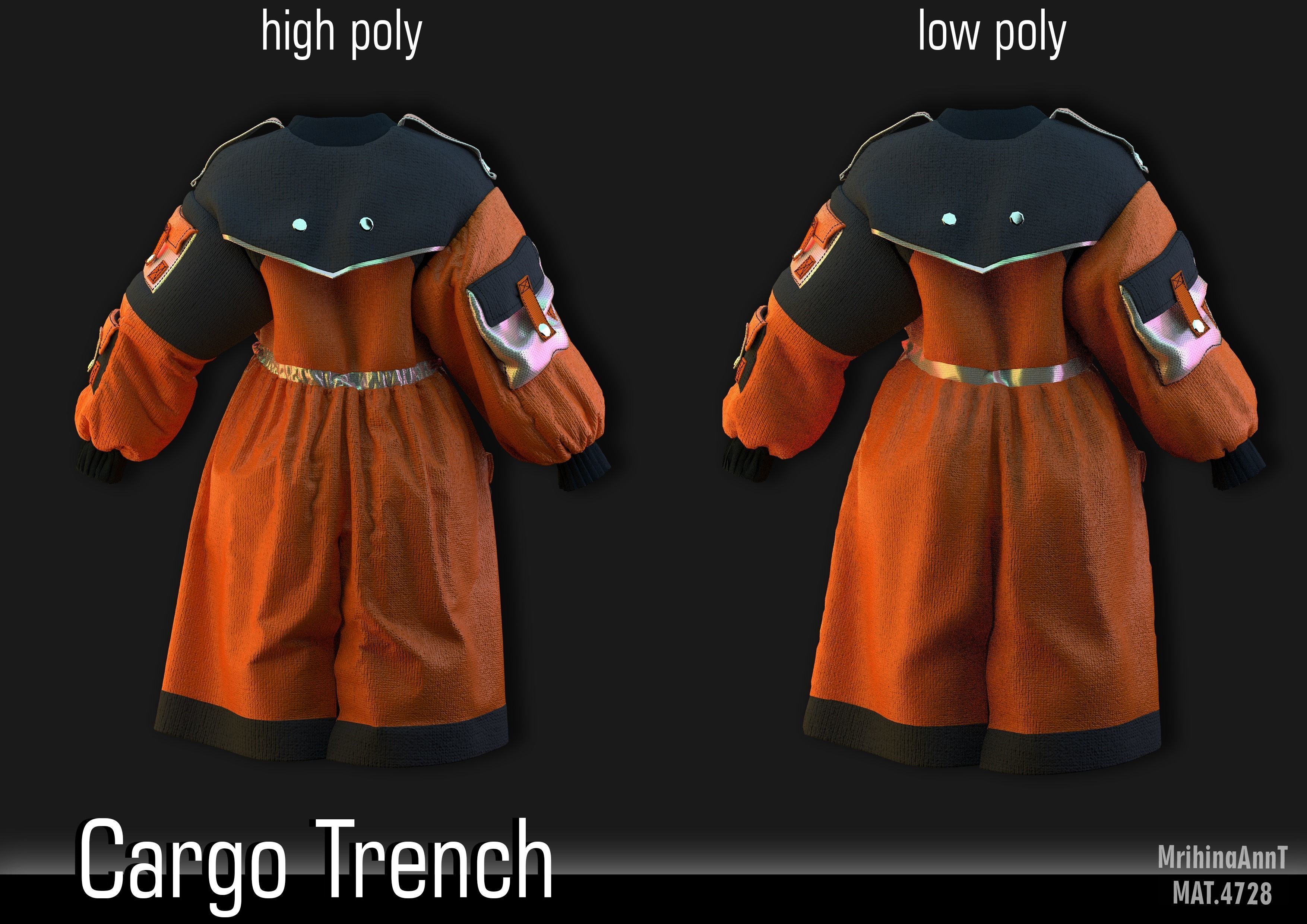 Cargo trench 3D model | CGTrader