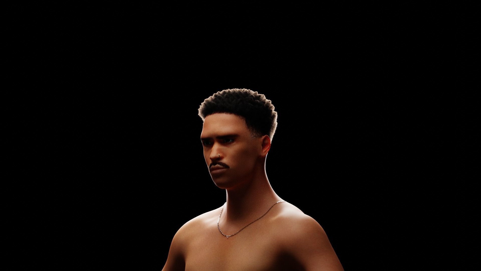 Human Male Black Man Model 3D model rigged | CGTrader