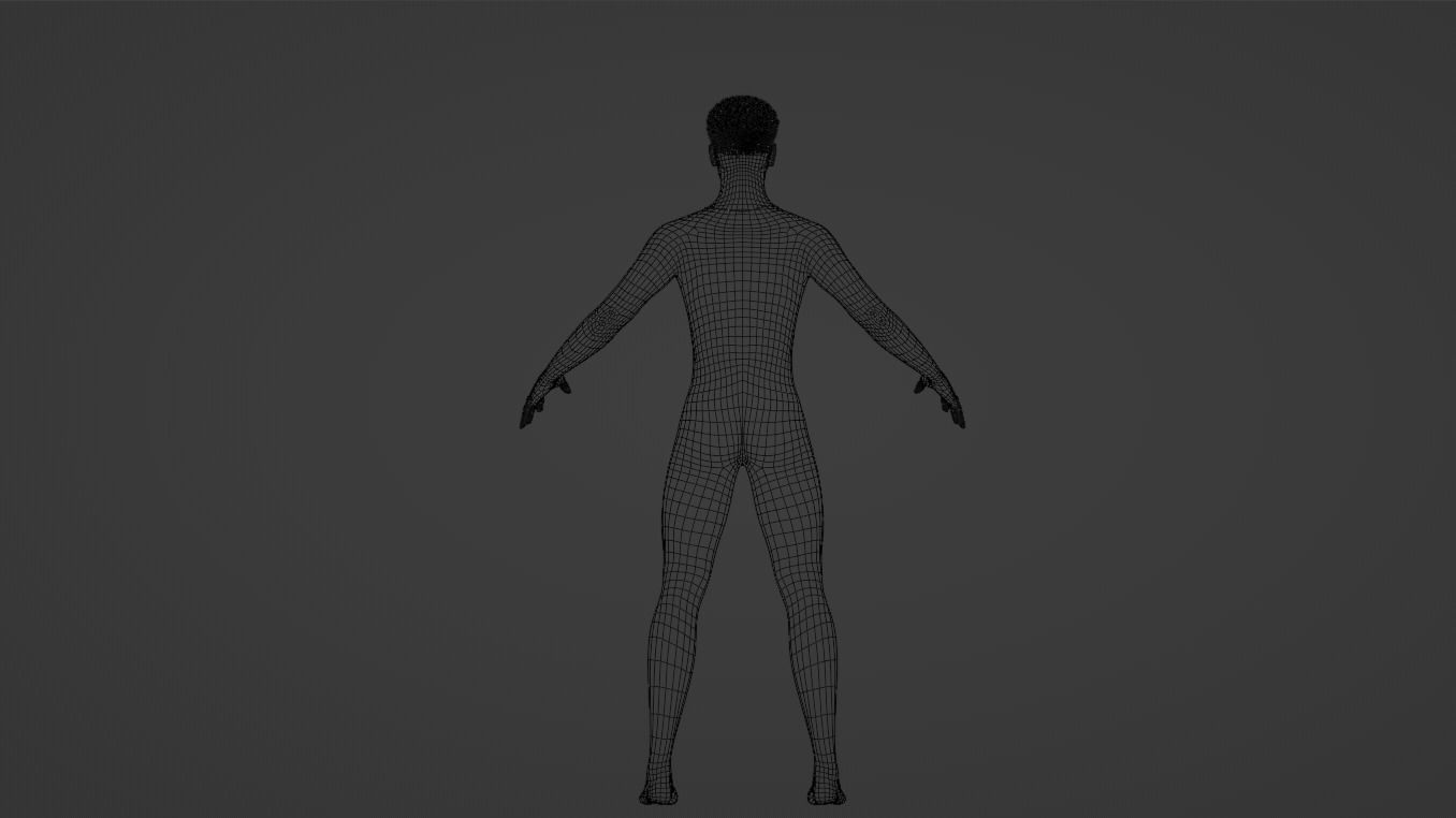 Human Male Black Man Model 3D model rigged | CGTrader