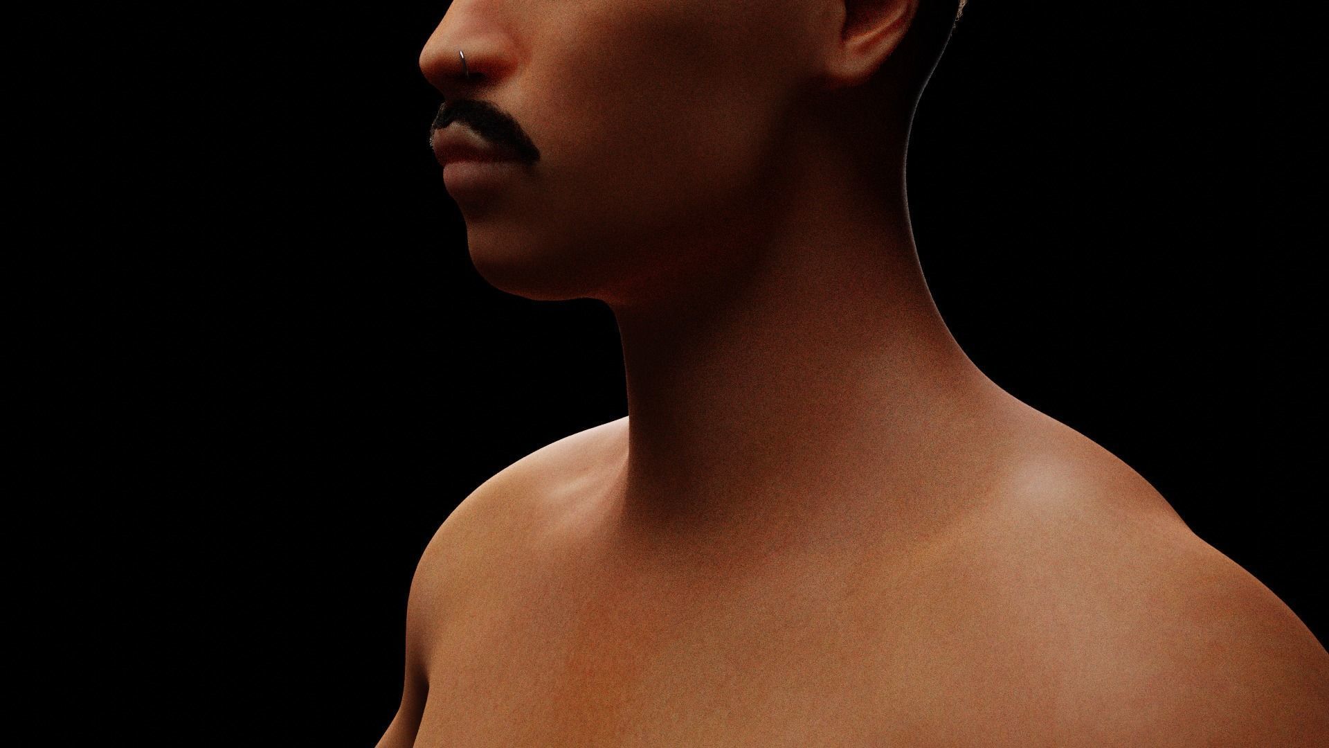 Human Male Black Man Model 3D model rigged | CGTrader