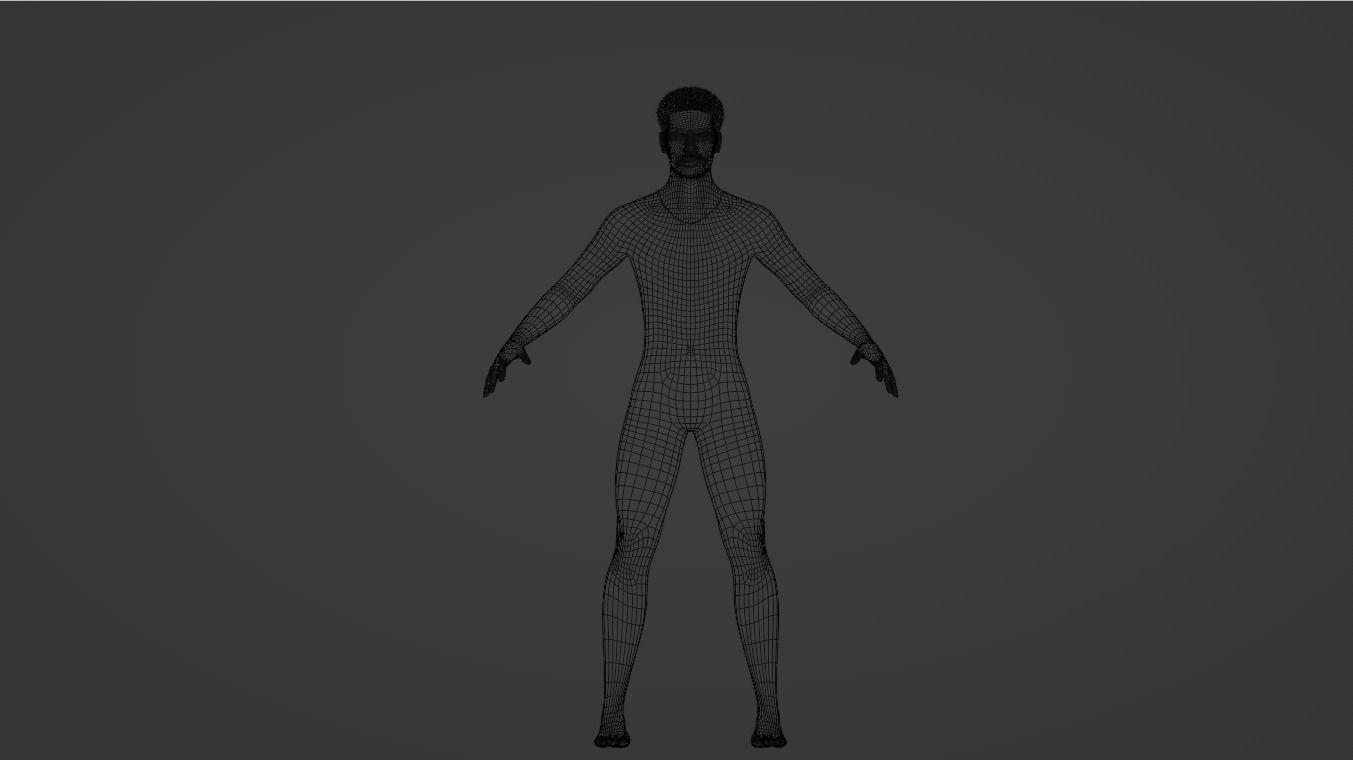 Human Male Black Man Model 3D model rigged | CGTrader