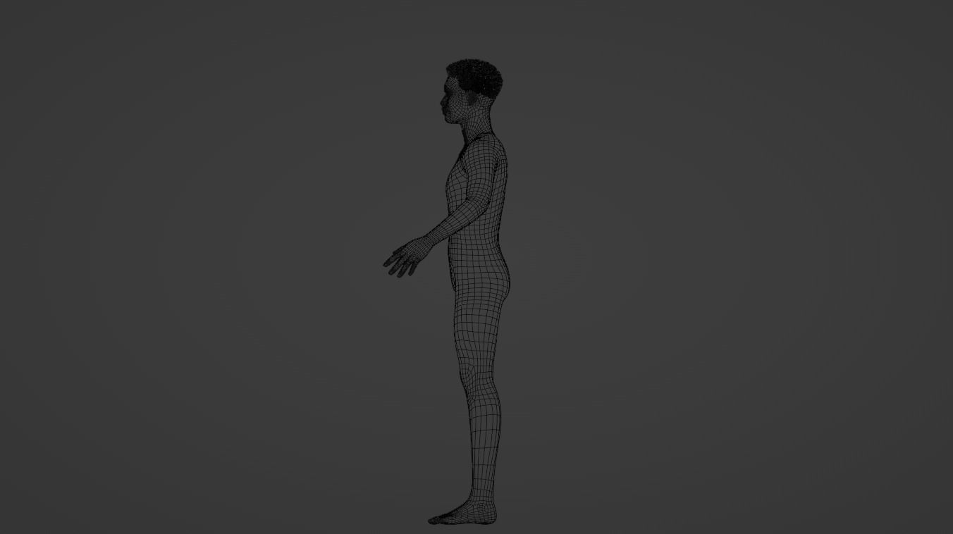Human Male Black Man Model 3D model rigged | CGTrader
