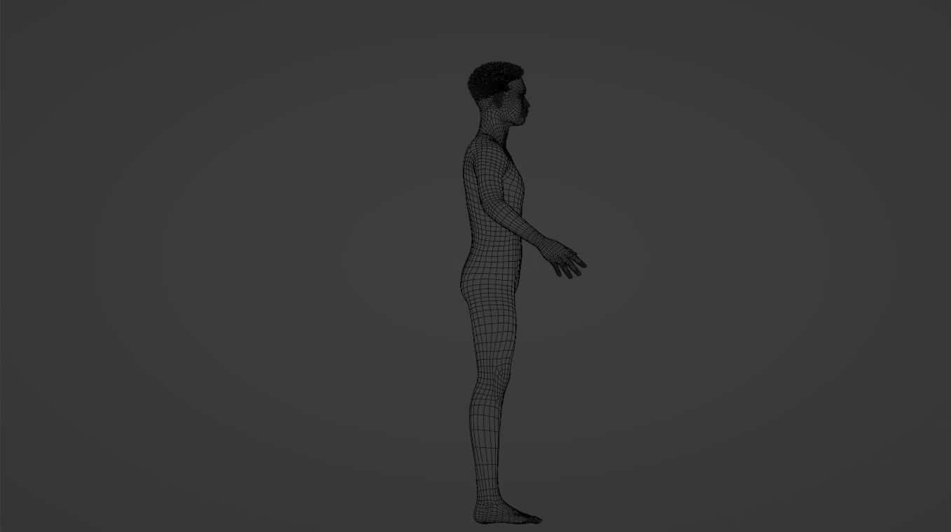 Human Male Black Man Model 3D model rigged | CGTrader