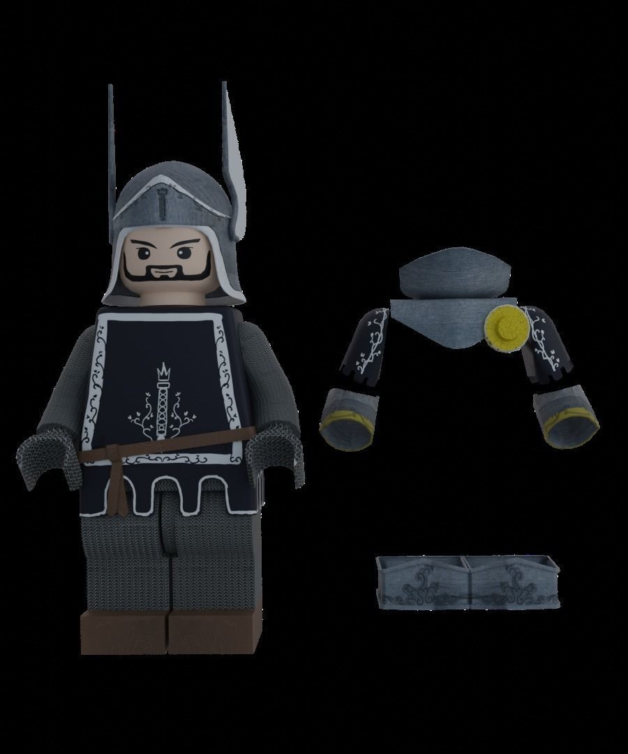 lego knight 3D model | CGTrader
