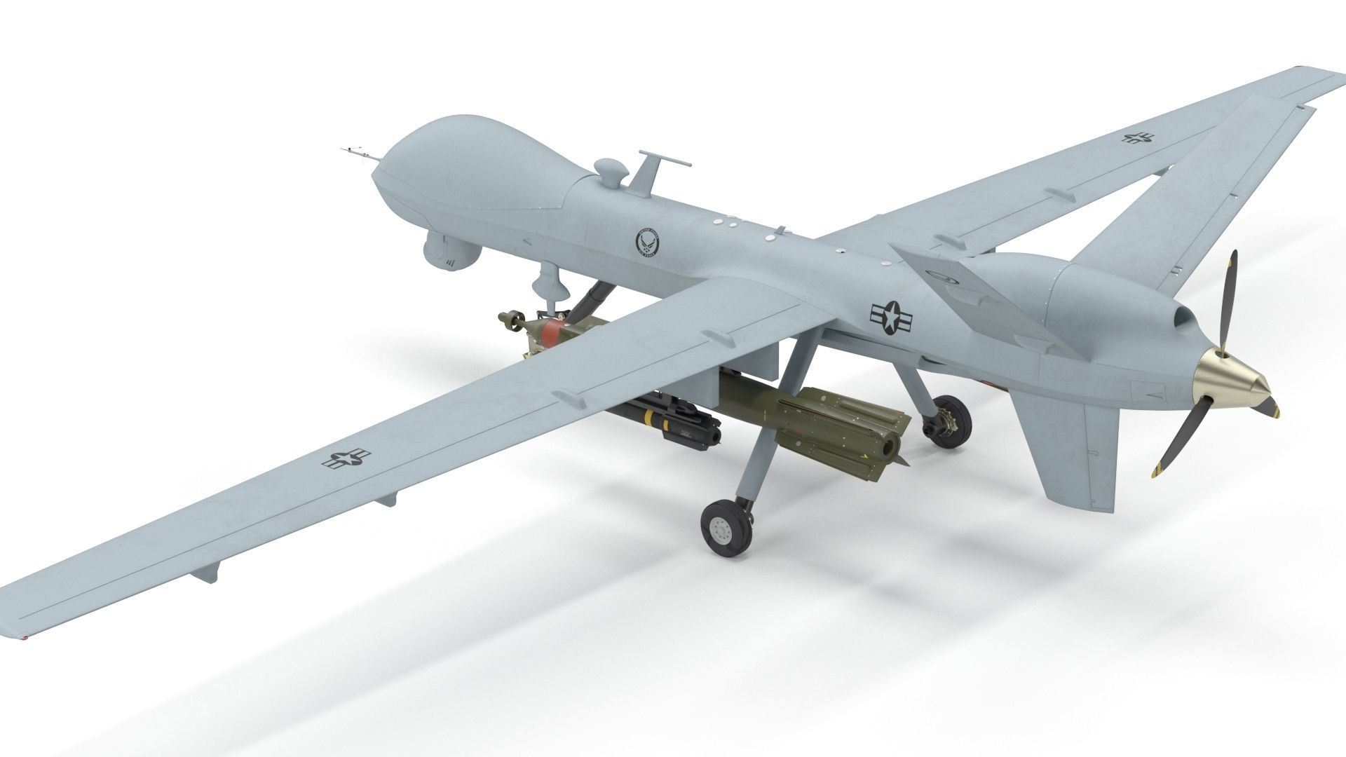 General Atomics UAV MQ-9 Reaper Military Aircraft Drone 3D model | CGTrader