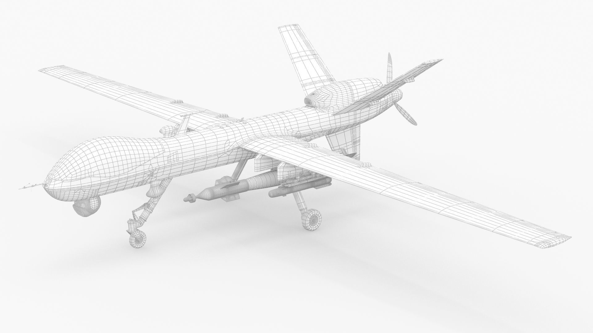 General Atomics UAV MQ-9 Reaper Military Aircraft Drone 3D model | CGTrader