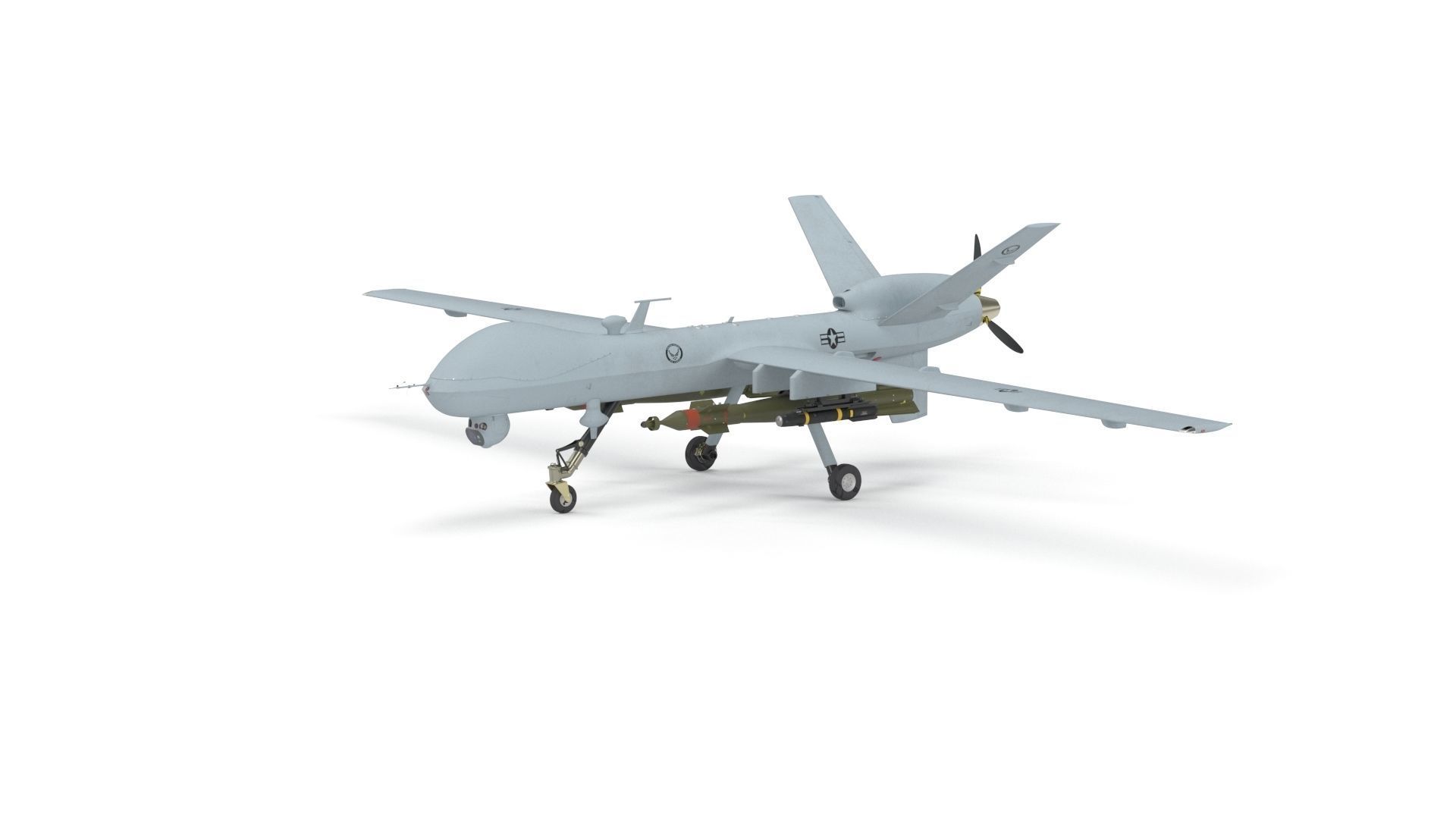 General Atomics UAV MQ-9 Reaper Military Aircraft Drone 3D model | CGTrader