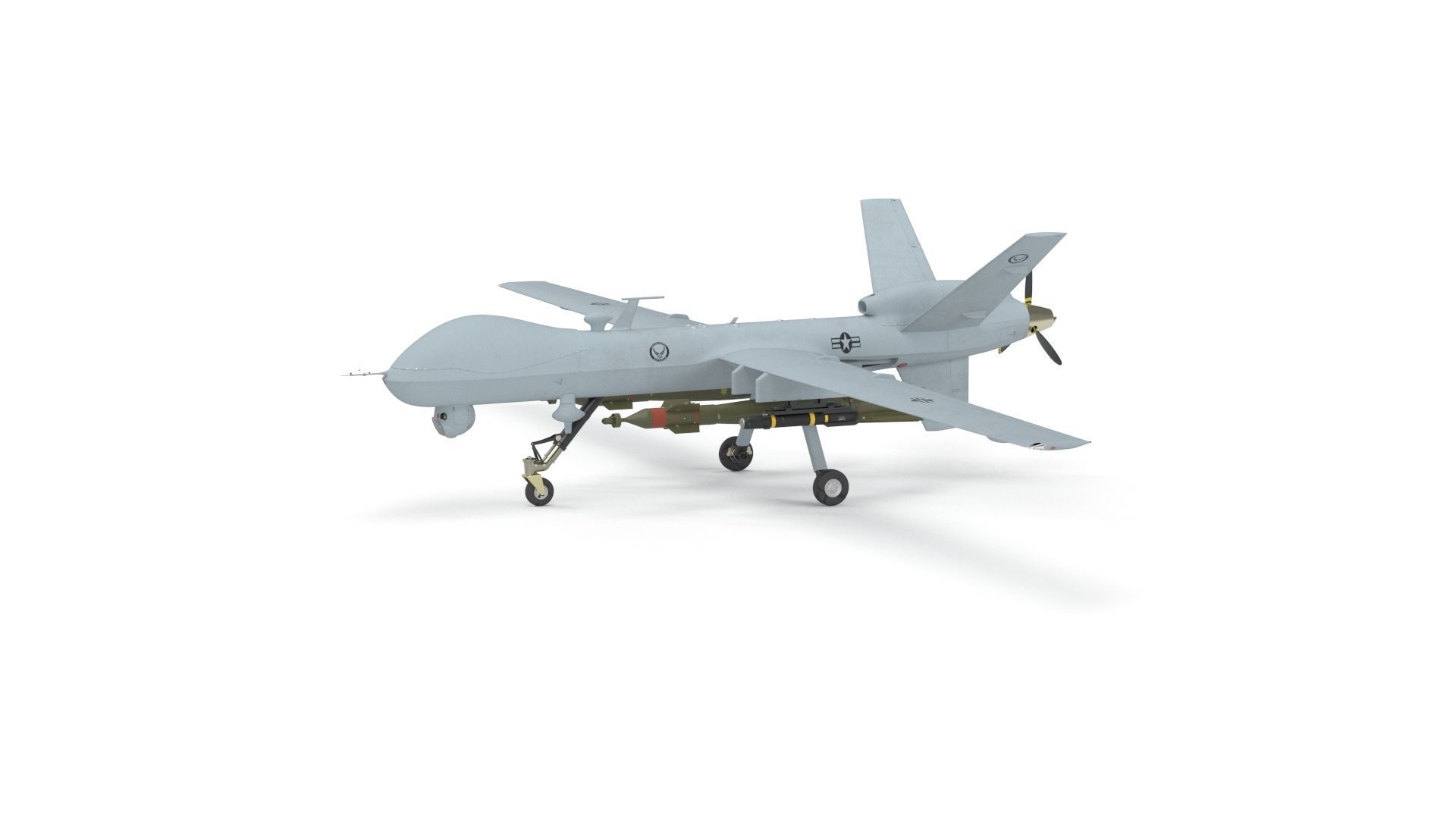 General Atomics UAV MQ-9 Reaper Military Aircraft Drone 3D model | CGTrader
