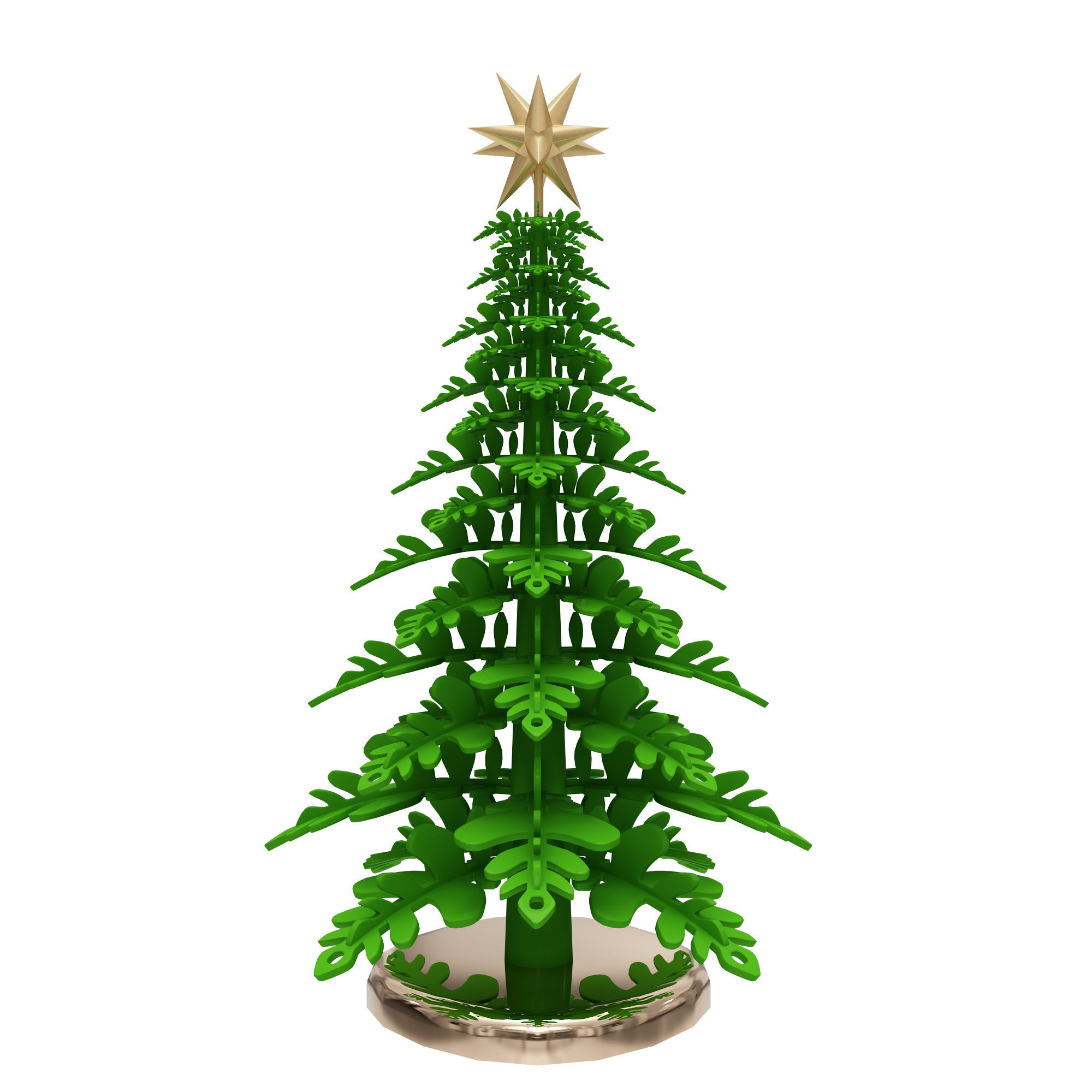 Printable christmas tree 3D model 3D printable | CGTrader