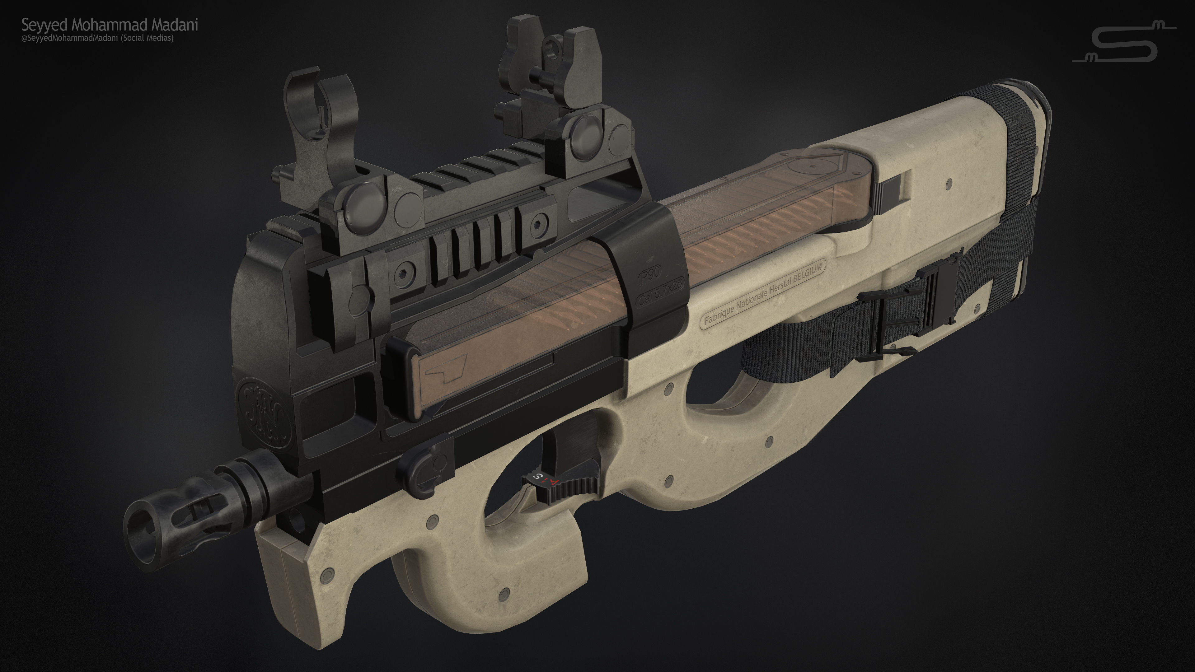 3D model FN P90 - RIGGED VR / AR / low-poly | CGTrader