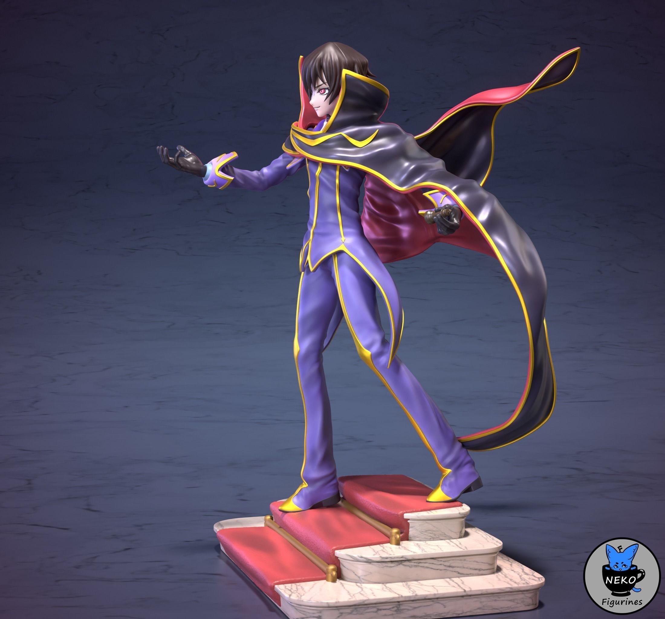 Lelouch and CC - Code Geass Anime Figurine for 3D printing 3D model 3D ...