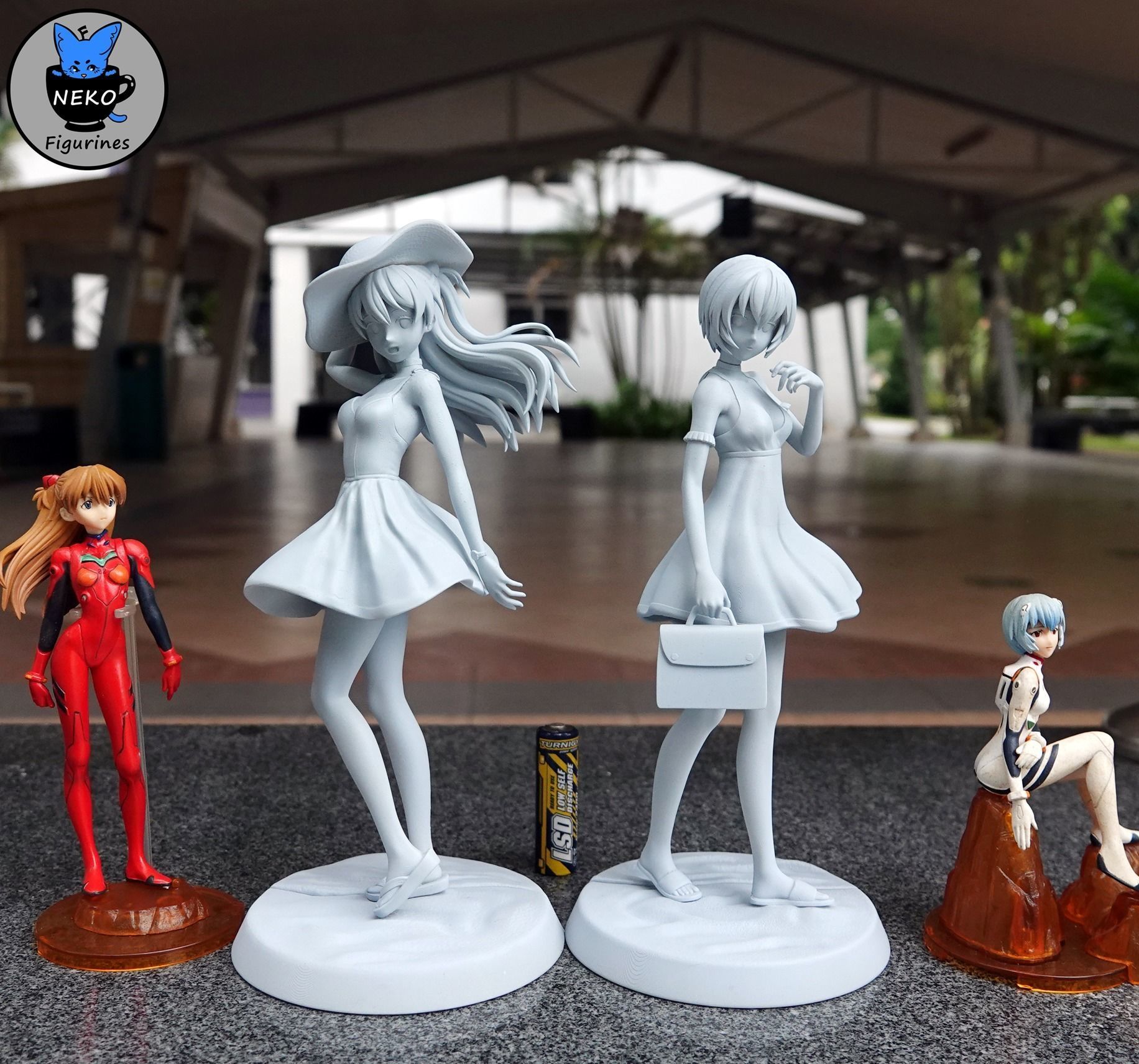 Asuka and Rei Summer Dress - Eva Anime Figurine for 3D printing 3D ...