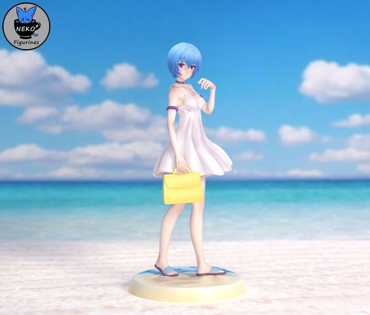 Asuka and Rei Summer Dress - Eva Anime Figurine for 3D printing 3D ...