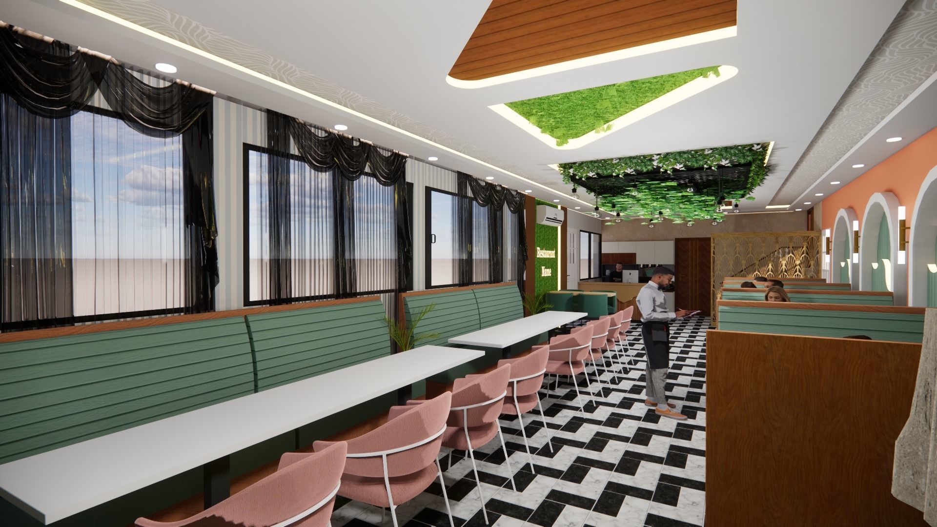 RESTAURANT INTERIOR 3D DESIGN 3D model | CGTrader