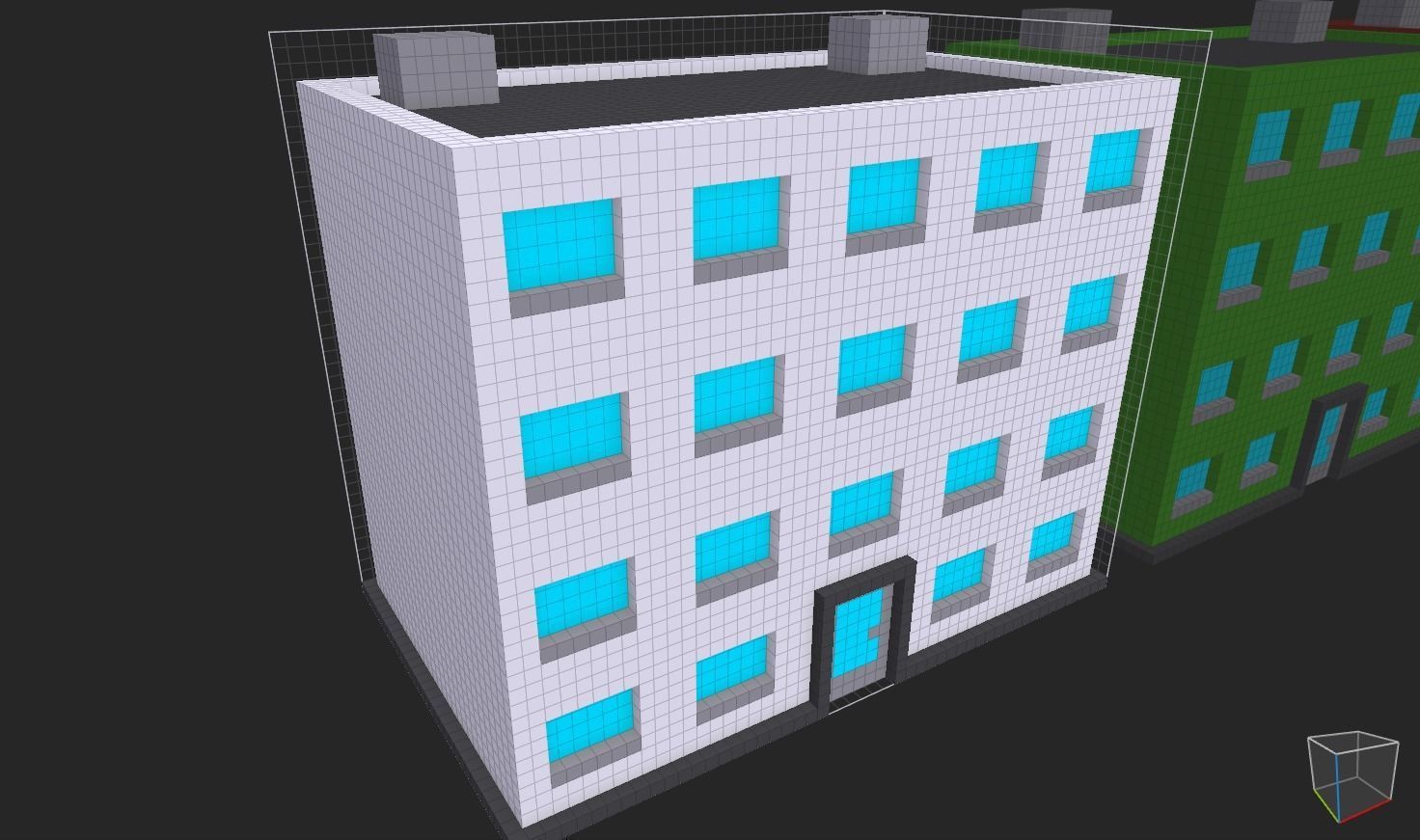 3D model Basic Voxel Houses Models 3D Object 4 Colors VR / AR / low ...