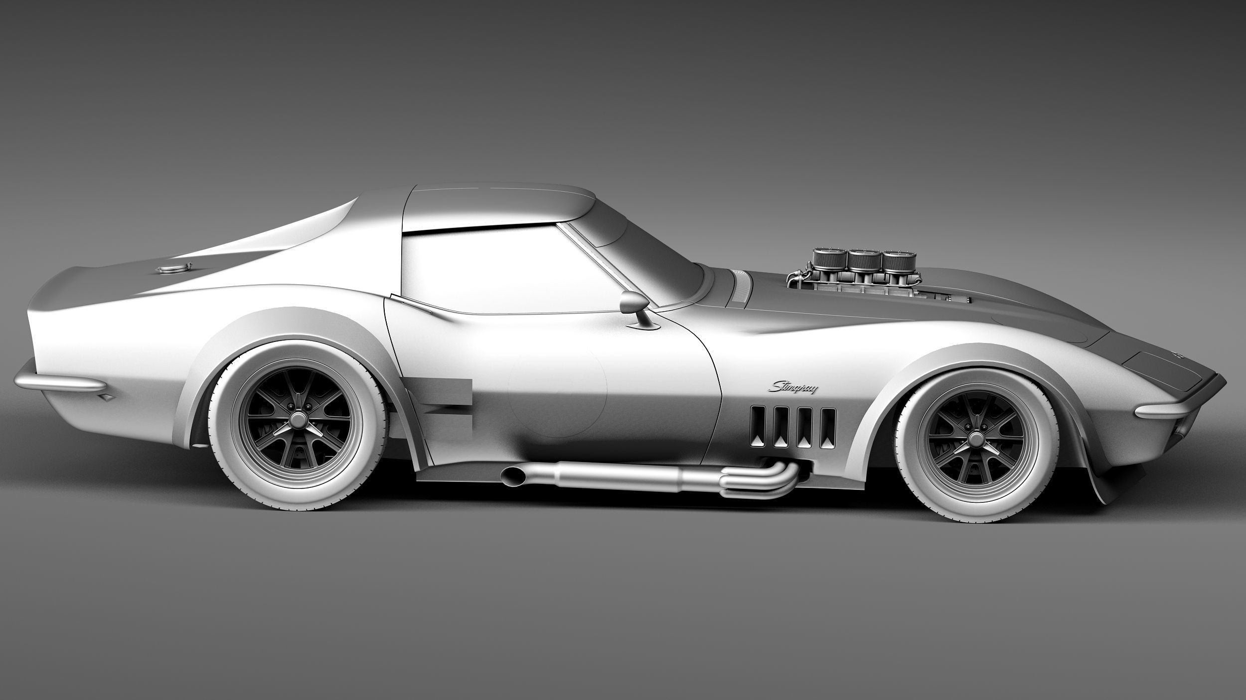 Chevrolet Corvette C3 1969 pro touring 3D Model 3D model | CGTrader