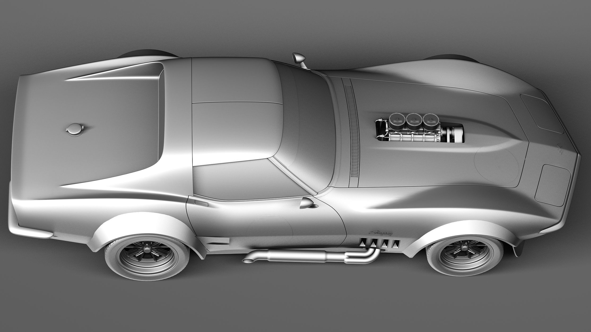 Chevrolet Corvette C3 1969 pro touring 3D Model 3D model | CGTrader