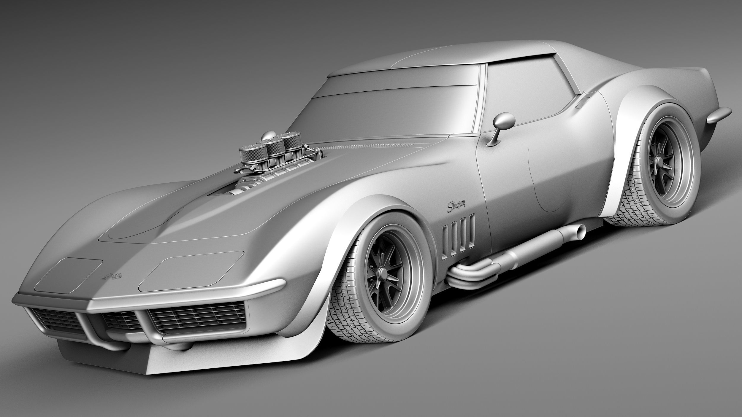 Chevrolet Corvette C3 1969 pro touring 3D Model 3D model | CGTrader