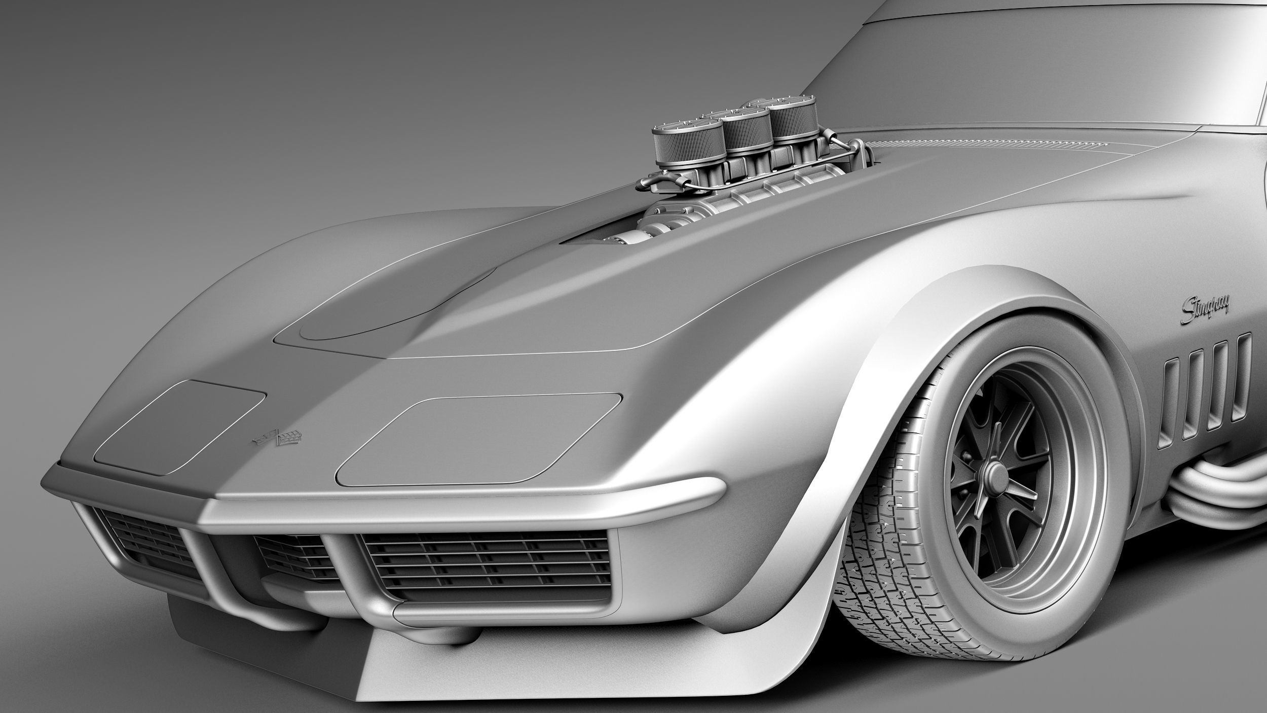 Chevrolet Corvette C3 1969 pro touring 3D Model 3D model | CGTrader