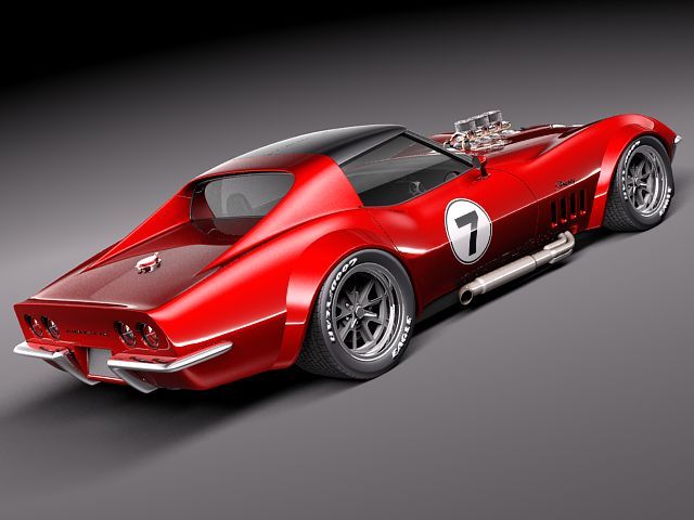 Chevrolet Corvette C3 1969 pro touring 3D ... 3D Model .max .obj .3ds ...