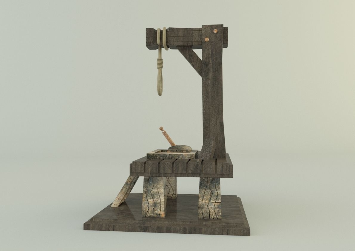 Gallows execution board 3D model | CGTrader