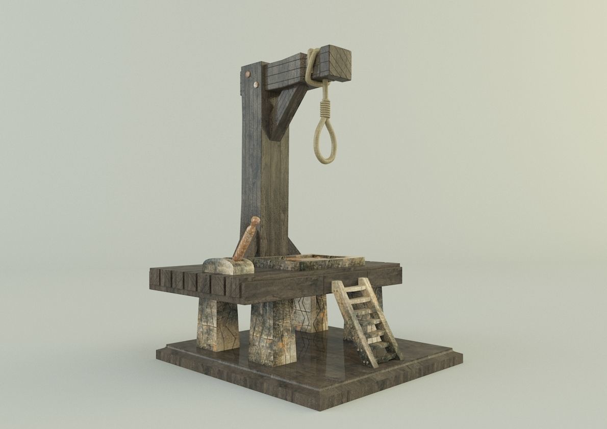 Gallows execution board 3D model | CGTrader
