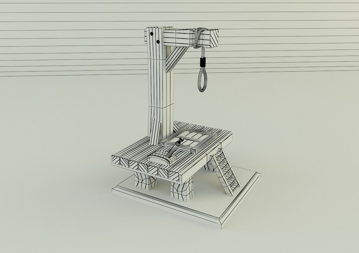 Gallows execution board 3D model | CGTrader
