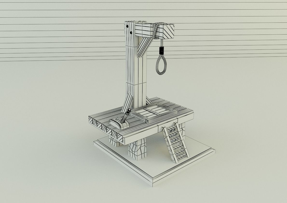 Gallows execution board 3D model | CGTrader