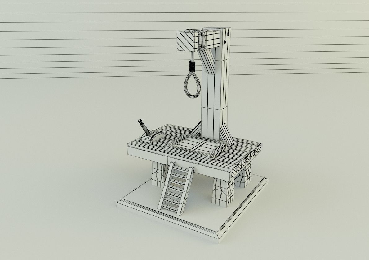 Gallows execution board 3D model | CGTrader