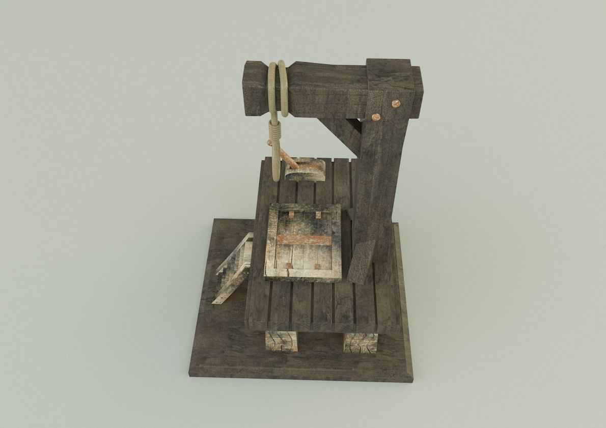Gallows execution board 3D model | CGTrader