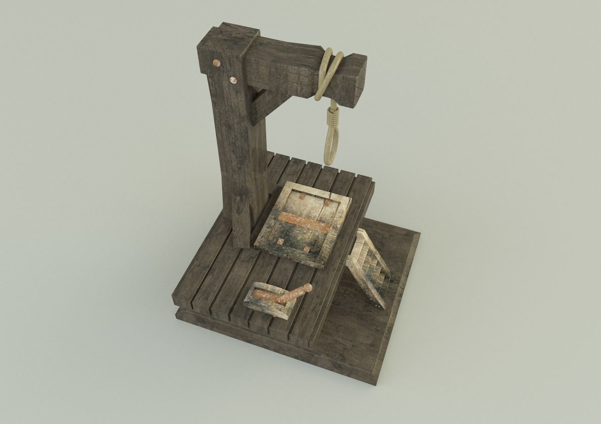 Gallows execution board 3D model | CGTrader