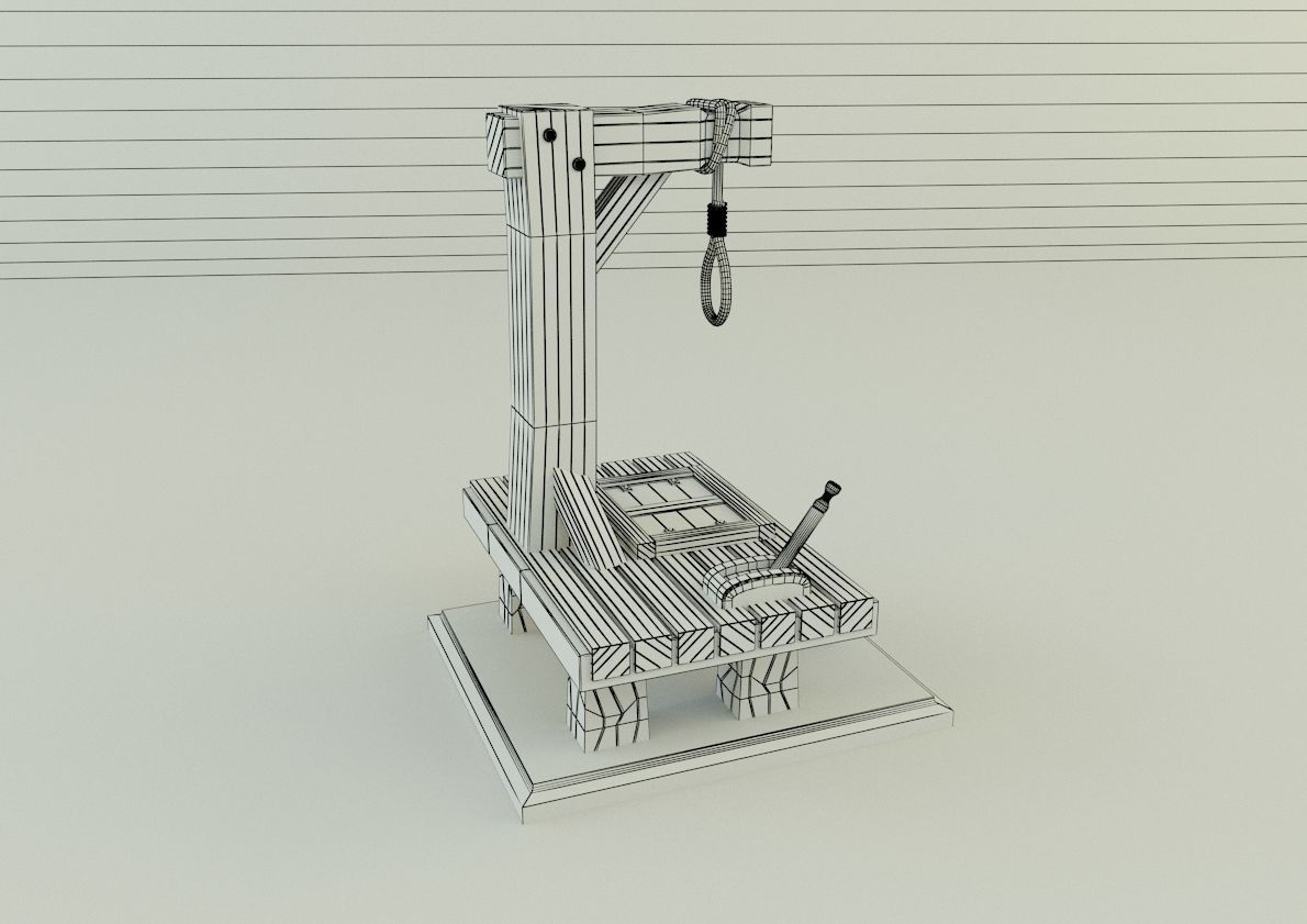Gallows execution board 3D model | CGTrader