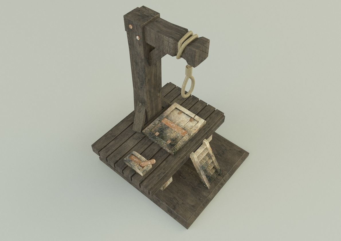 Gallows execution board 3D model | CGTrader