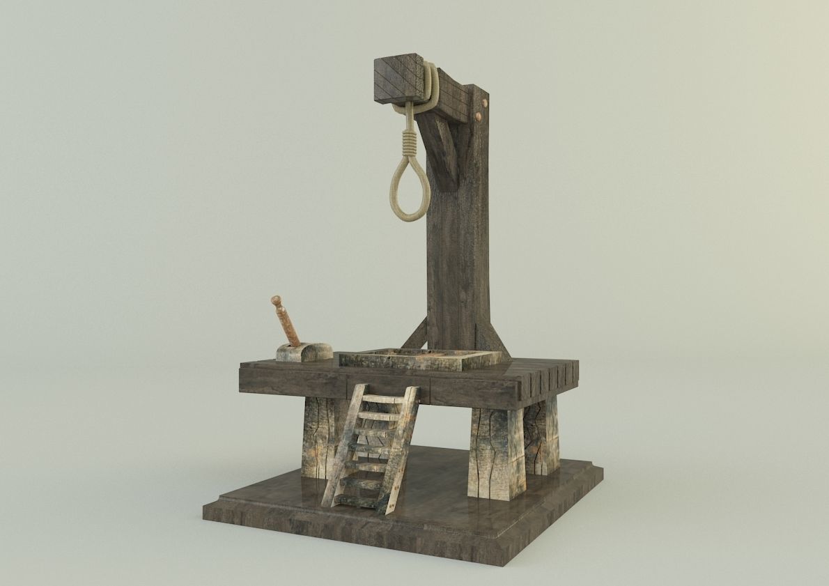 Gallows execution board 3D model | CGTrader