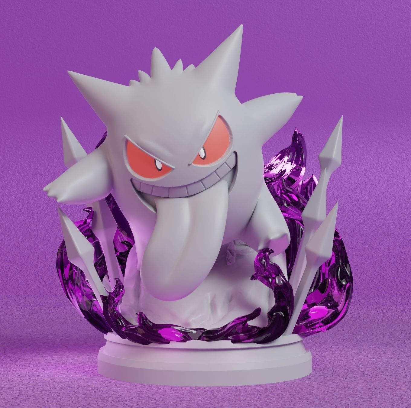 Pokemon - Gastly Haunter and Gengar Figure 3D model 3D printable | CGTrader
