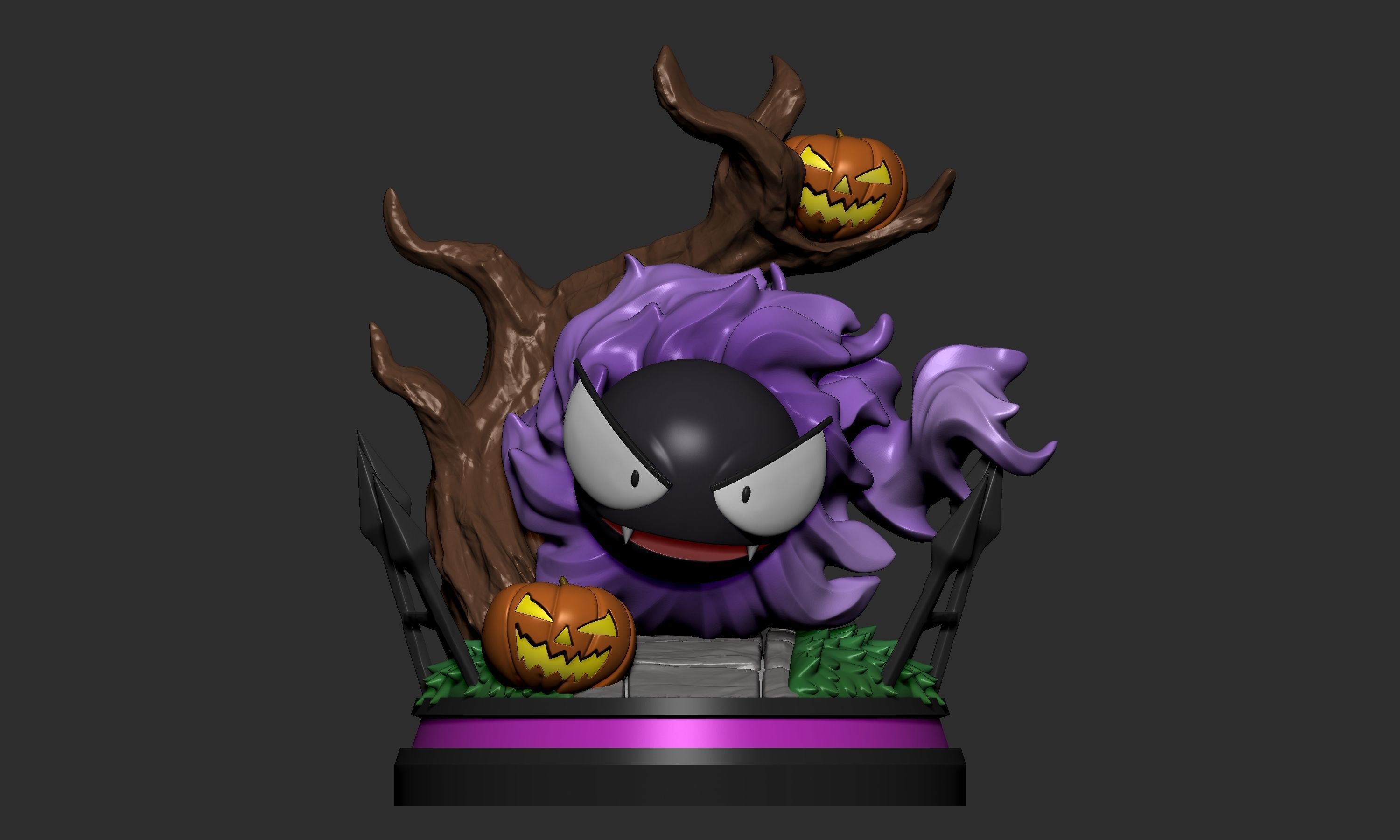 Pokemon - Gastly Haunter and Gengar Figure 3D model 3D printable | CGTrader