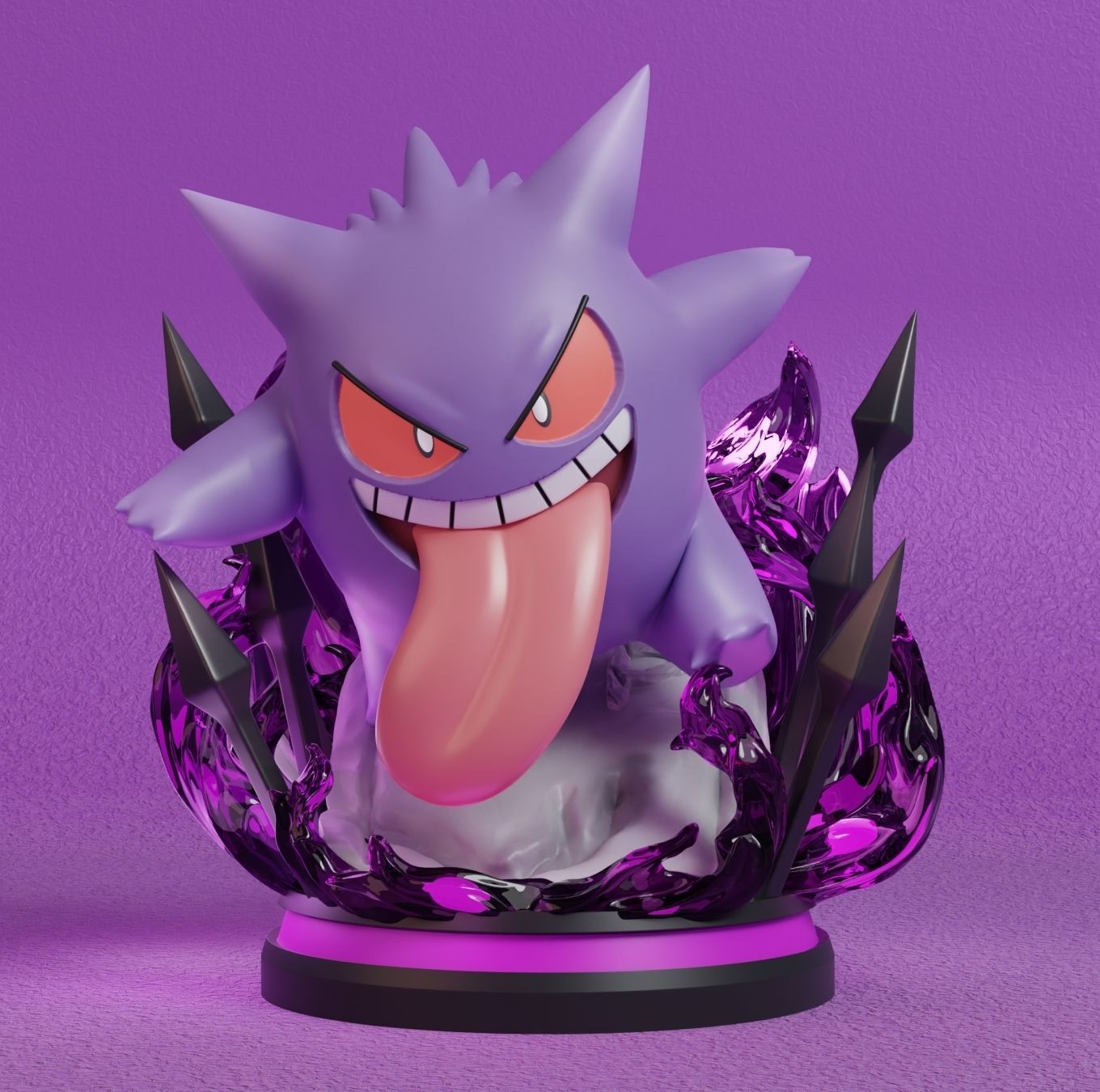 Pokemon - Gastly Haunter and Gengar Figure 3D model 3D printable | CGTrader