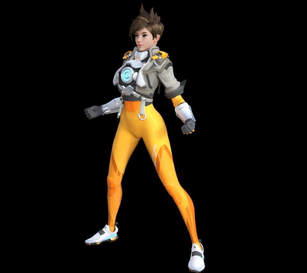 Tracer girl videogame 3D model 3D printable | CGTrader