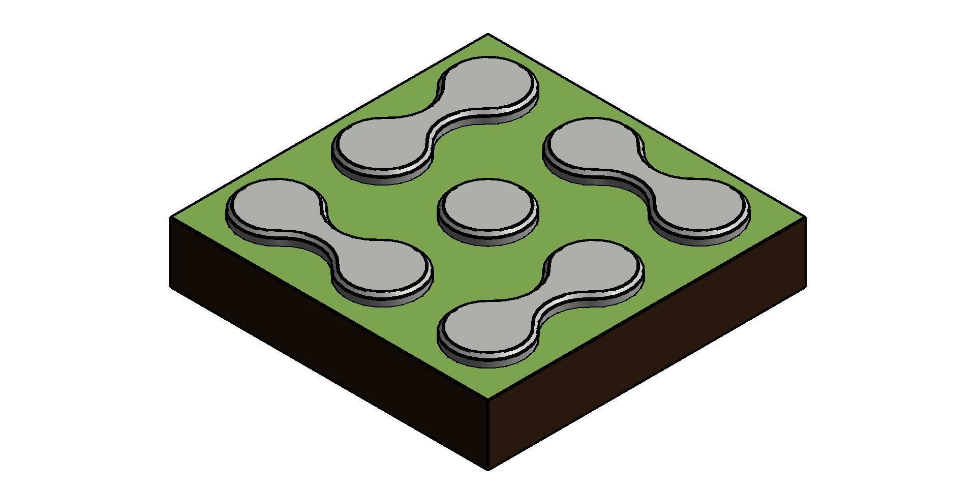 Circular Connected Grass Paver 3D model | CGTrader