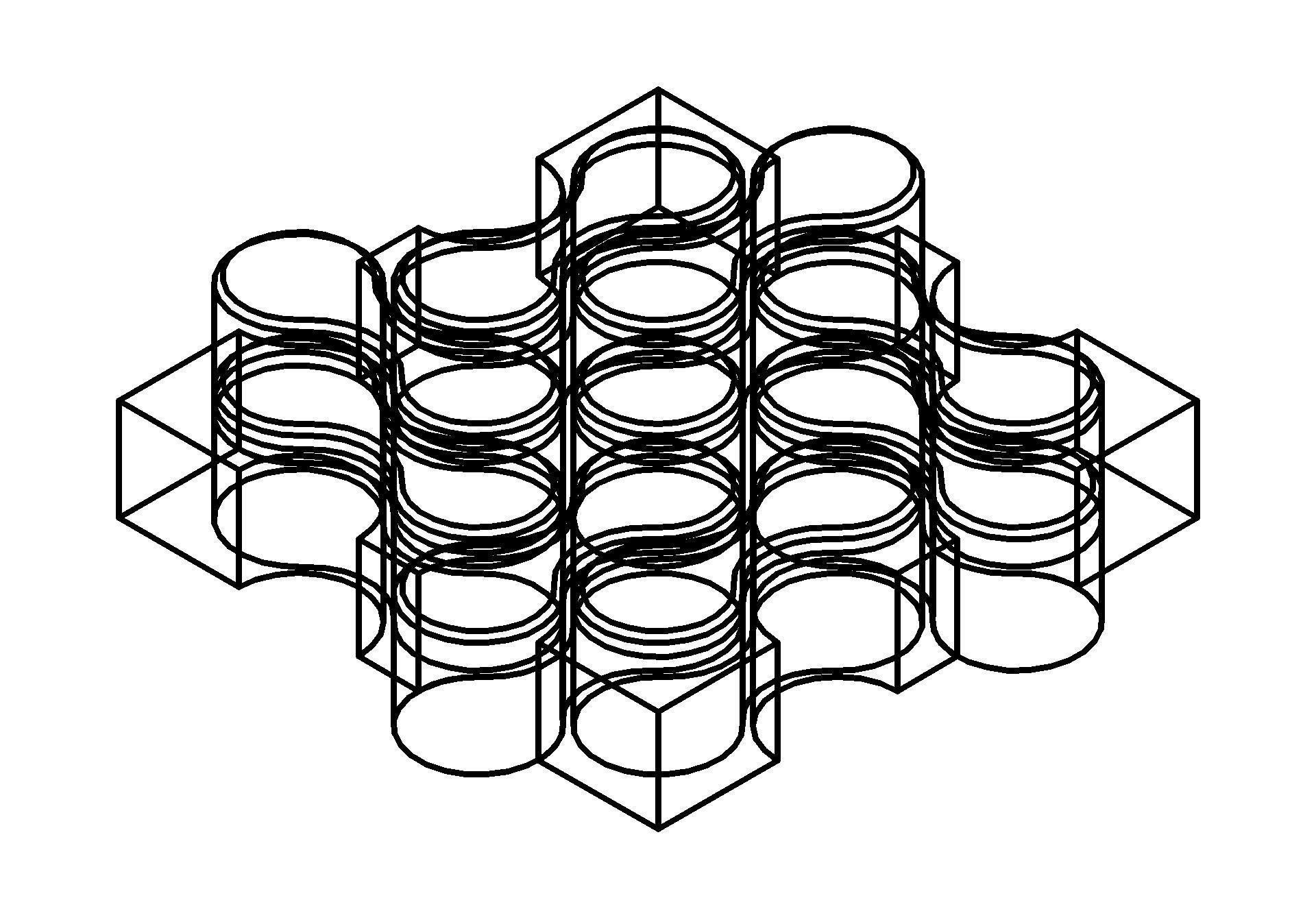 Circular Interlocked Grass Paver 3D model | CGTrader