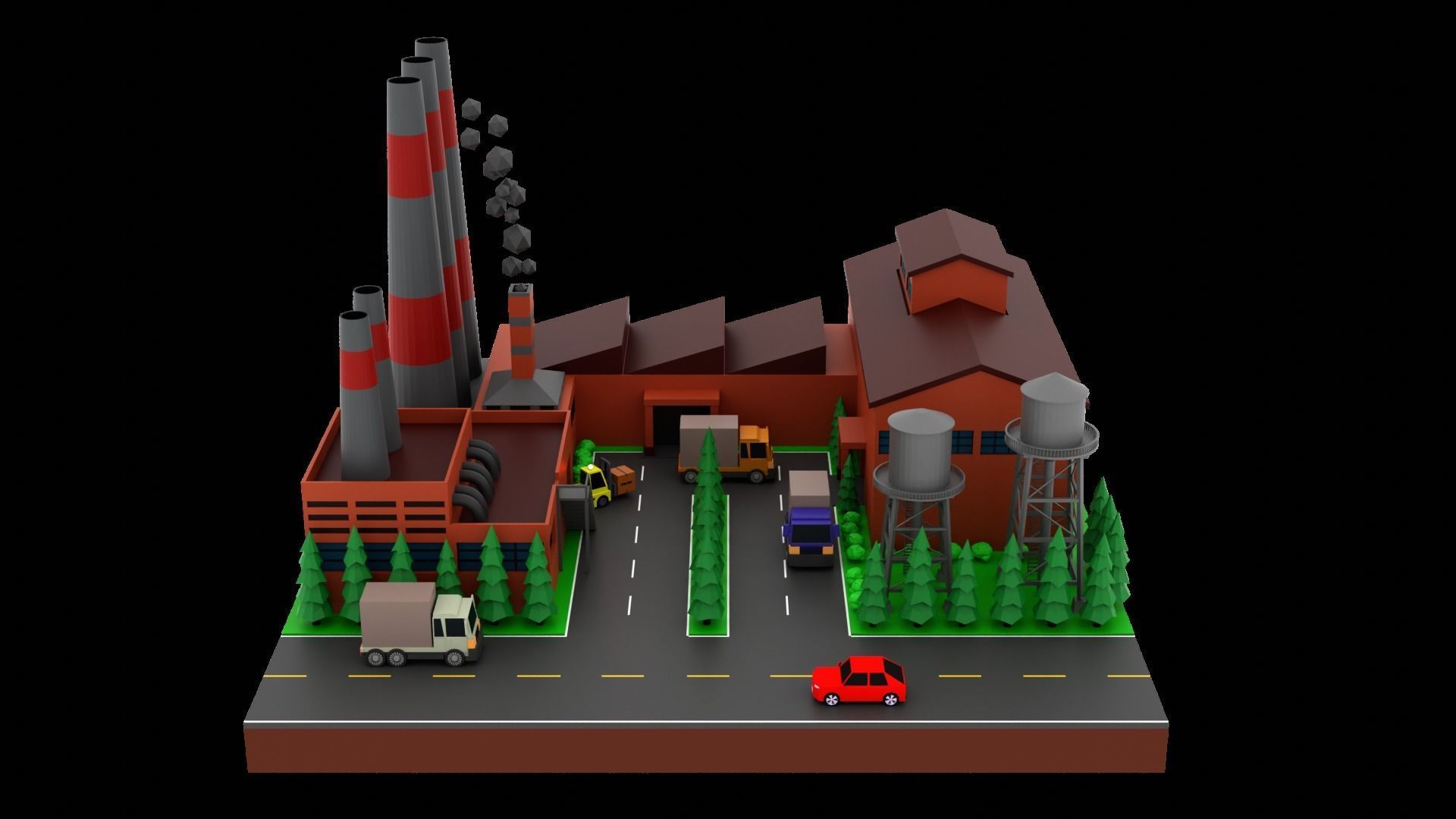 3D model Factory Warehouse H12 VR / AR / low-poly | CGTrader