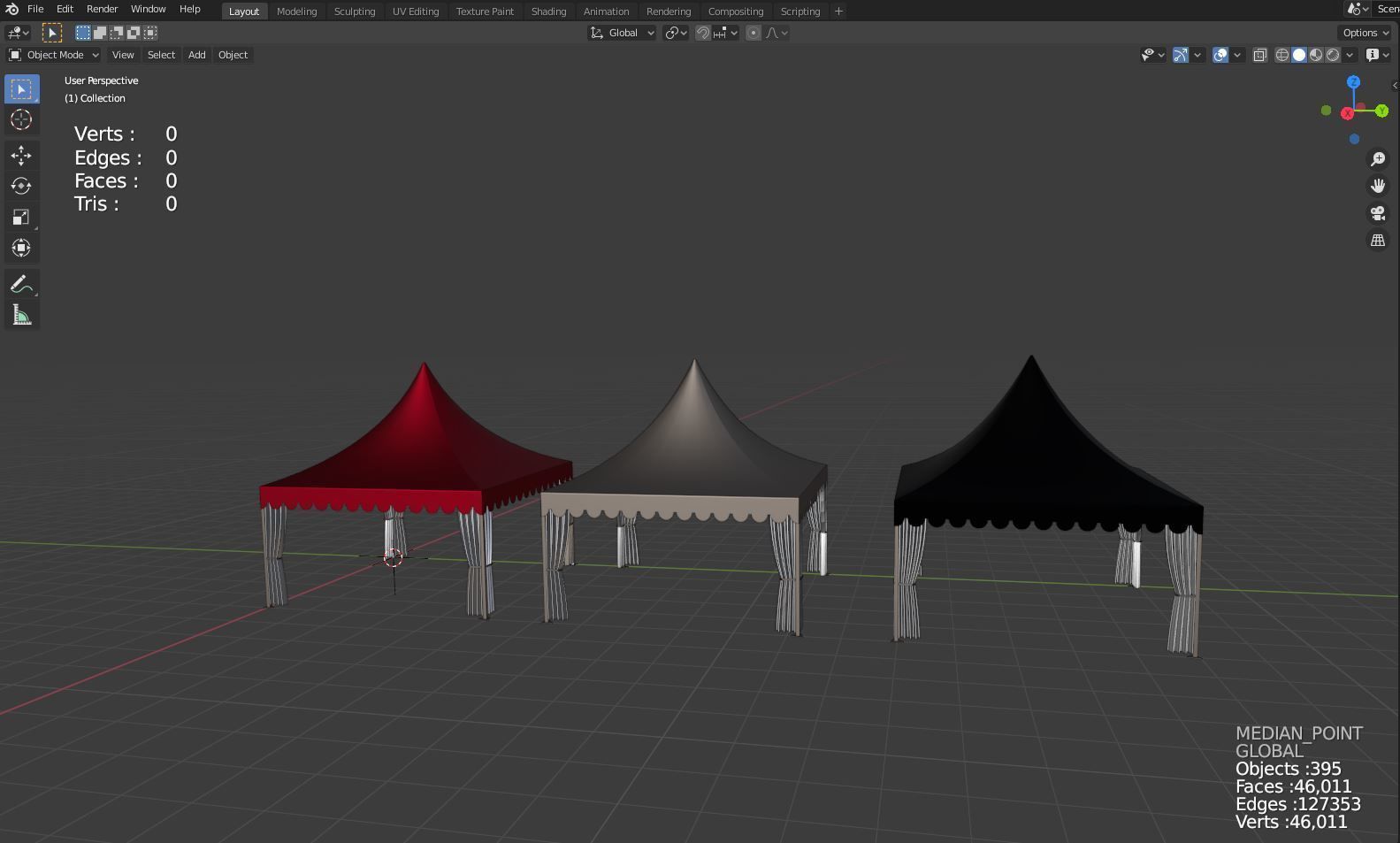 outdoor tent event 3D model | CGTrader