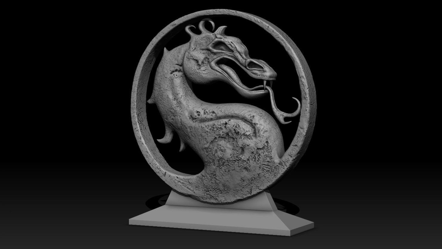 3D PRINTABLE MORTAL KOMBAT 1995 POSTER AND MK1 2023 DRAGON LOGO 3D ...