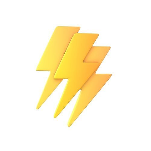 3D model lightning Symbol v2 003 VR / AR / low-poly | CGTrader