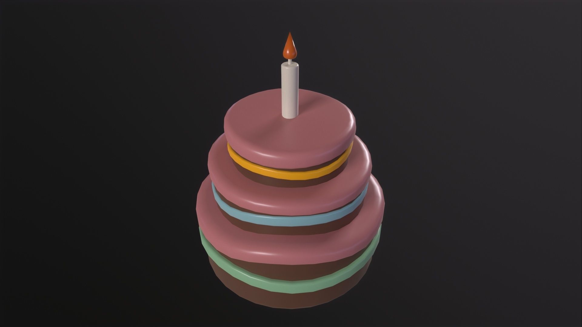 3D model Cartoon Cake 3D Model VR / AR / low-poly | CGTrader