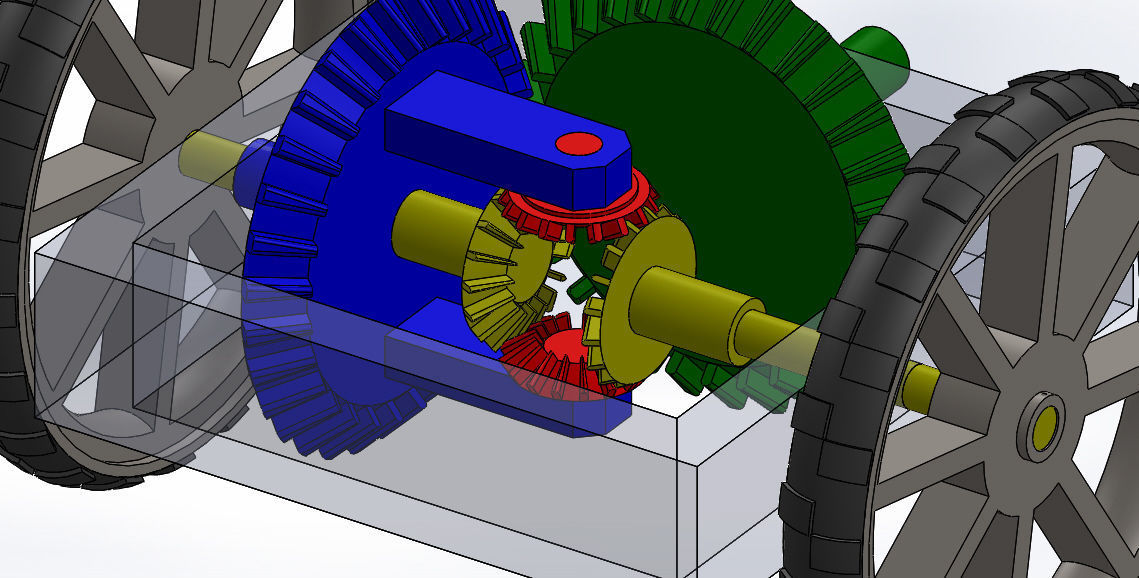 Differential gear set free 3D model 3D printable | CGTrader