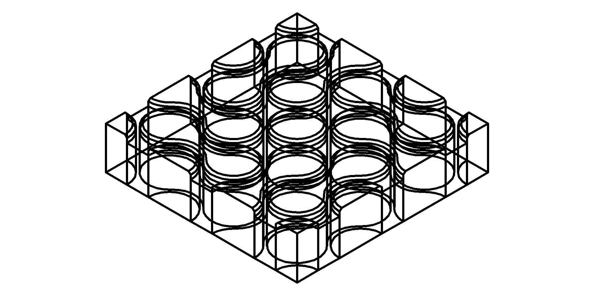 Circular Interlocked Grass Paver V2 3D model | CGTrader