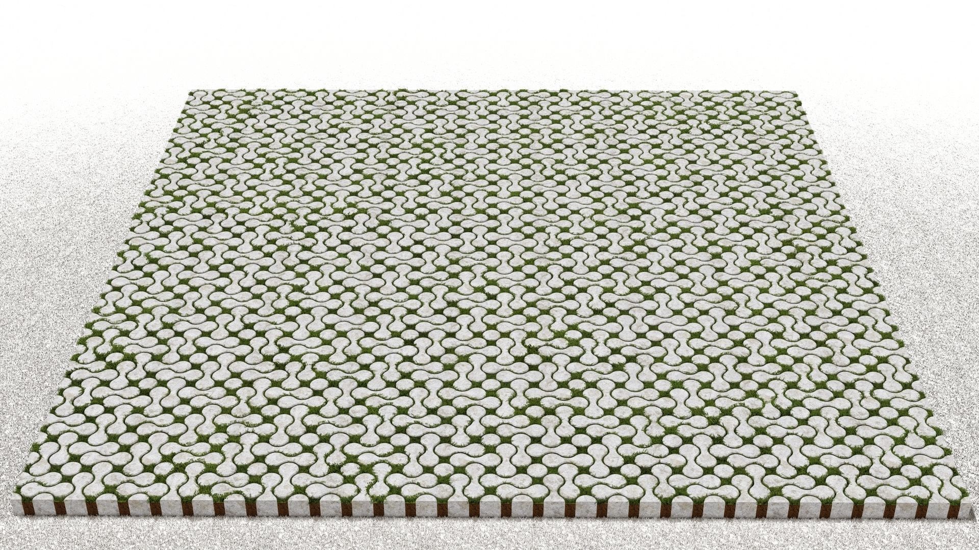 Circular Interlocked Grass Paver V2 3D model | CGTrader