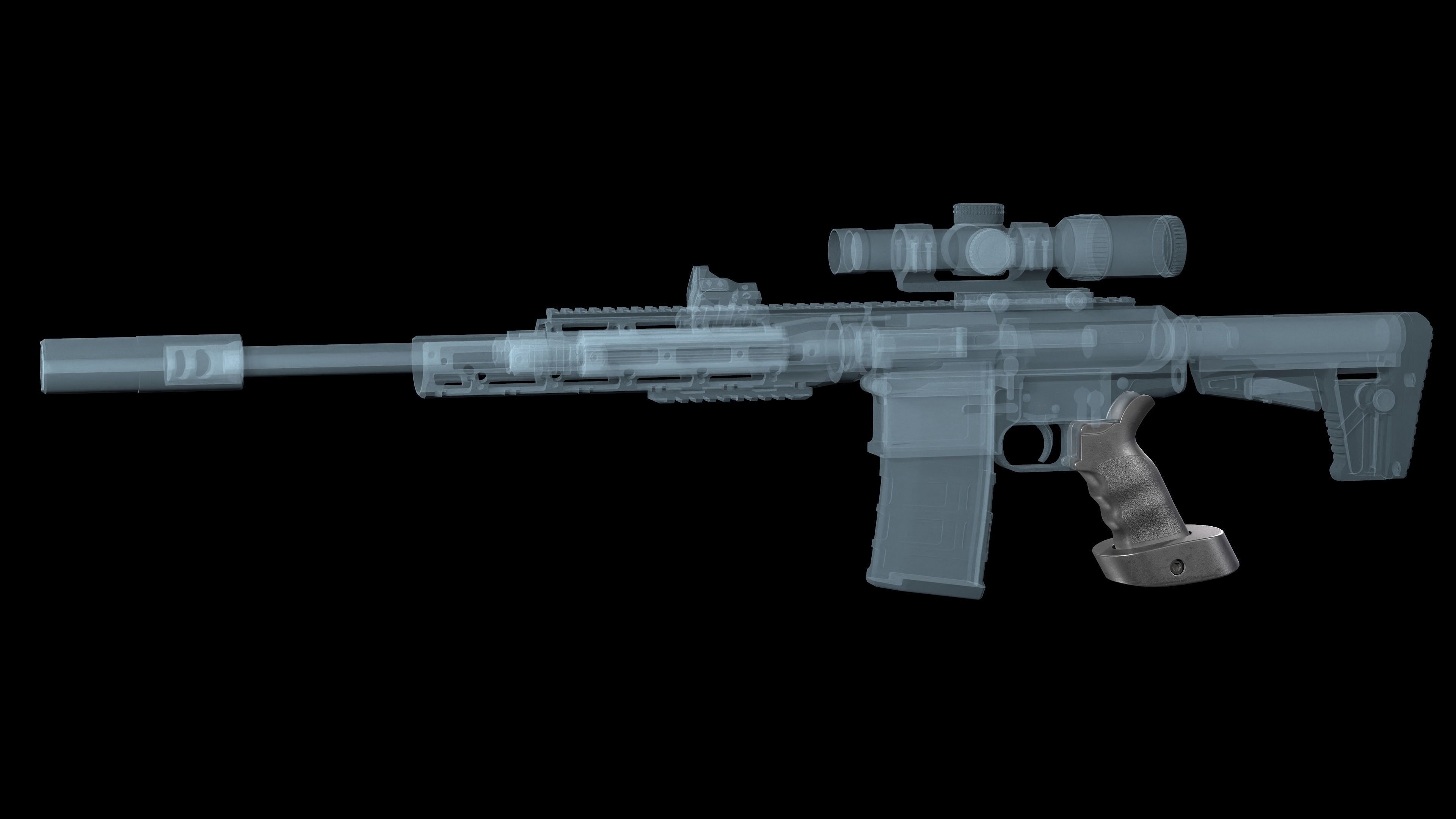3D model AR 15 ERGO TACTICAL PISTOL GRIP VR / AR / low-poly | CGTrader
