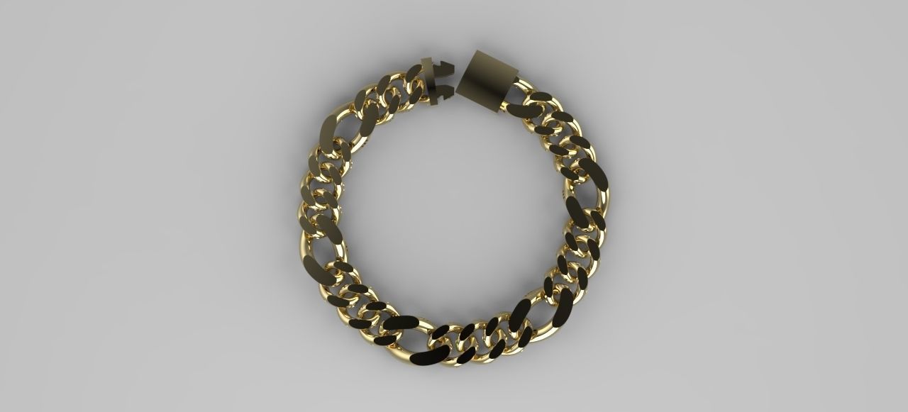 figaro miami cuban chain with box claps hollow light weight 3D model 3D ...